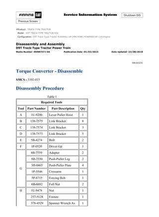 Caterpillar cat d9 t track type tractor (prefix rjs) service repair ...