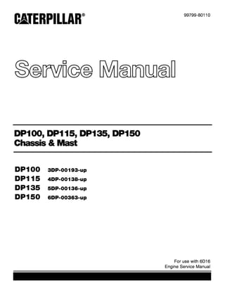 Caterpillar Cat DP100 Forklift Lift Trucks Service Repair Manual ...