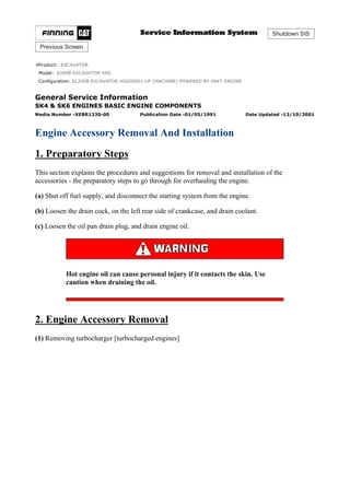 Caterpillar cat el200 b excavator (prefix 4sg) service repair manual ...