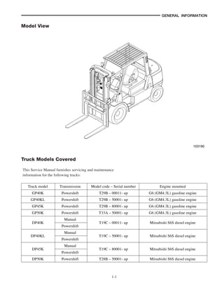 Caterpillar cat gp40 kl forklift lift trucks chassis and mast service ...