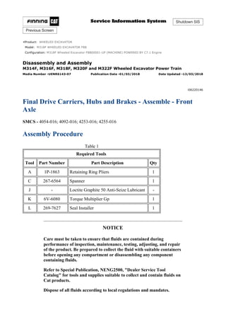 Caterpillar cat m318 f wheeled excavator (prefix f8b) service repair ...