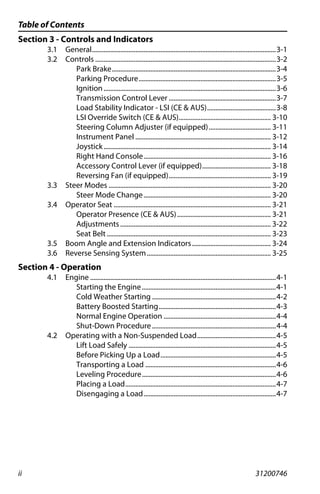 Caterpillar cat th255 c telehandler operator and maintenance manual | PDF