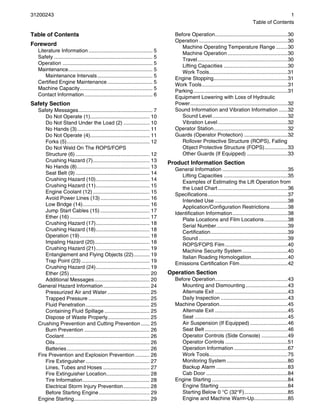 Caterpillar cat th360 b telehandler operator and maintenance manual sn ...