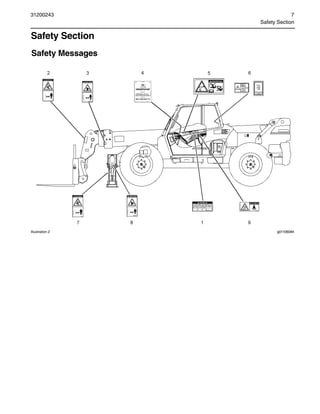 Caterpillar cat th360 b telehandler operator and maintenance manual sn ...