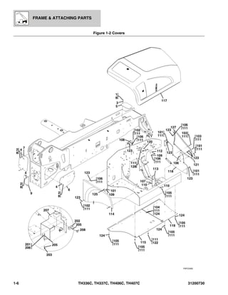 Caterpillar cat th406 c telehandler parts catalogue manual | PDF
