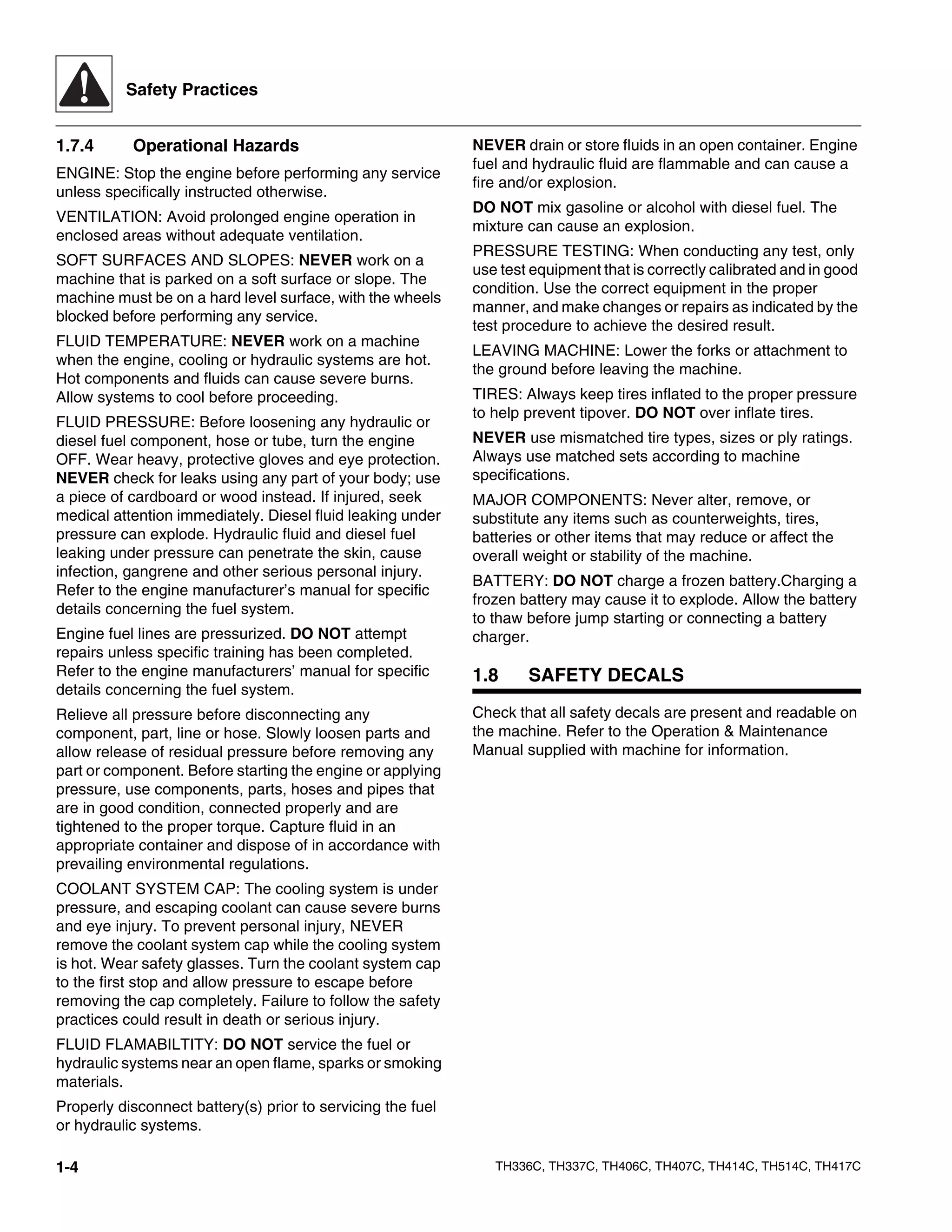 Caterpillar cat th407 c telehandler service repair manual | PDF