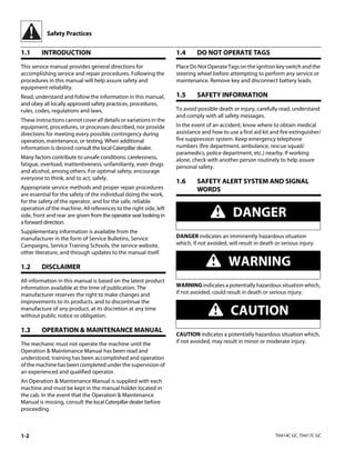 Caterpillar cat th414 c gc, th417c gc telehandler service repair manual ...