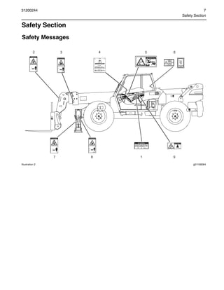 Caterpillar cat th560 b telehandler operator and maintenance manual sn ...