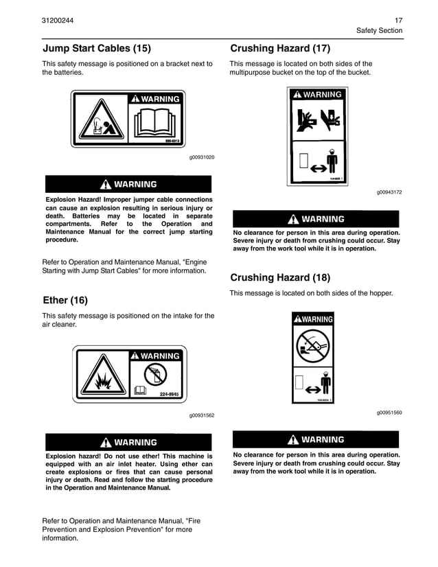Caterpillar cat th560 b telehandler operator and maintenance manual sn ...