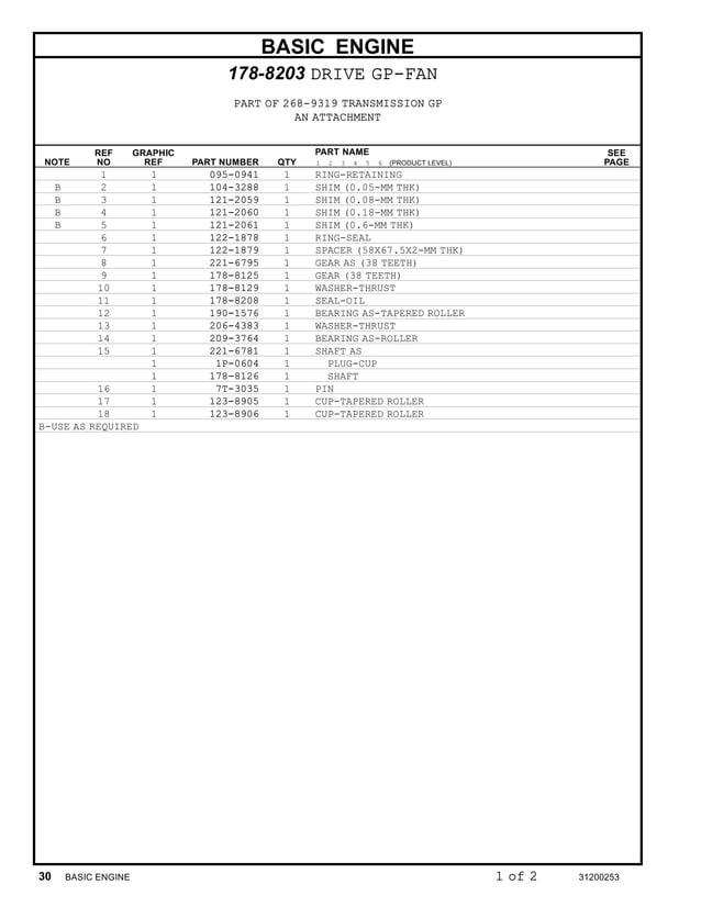 Caterpillar cat th560 b telehandler parts catalogue manual sn tbp00100 ...