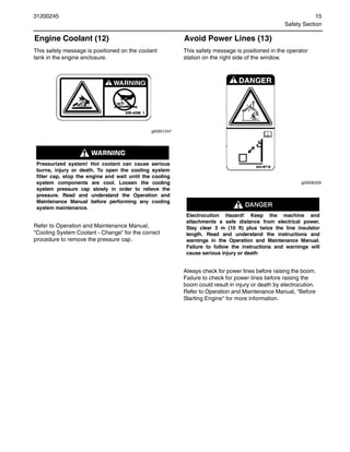 Caterpillar cat th580 b telehandler operator and maintenance manual sn ...