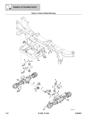 Caterpillar cat tl1055 tl1255 telehandler parts catalogue manual (sn ...