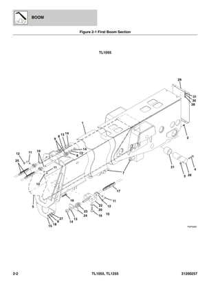 Caterpillar cat tl1055 tl1255 telehandler parts catalogue manual (sn ...