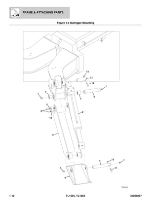 Caterpillar cat tl1055 tl1255 telehandler parts catalogue manual (sn ...