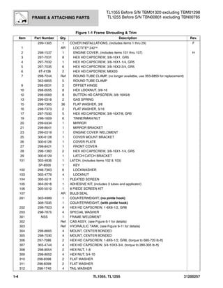 Caterpillar cat tl1055 tl1255 telehandler parts catalogue manual (sn ...