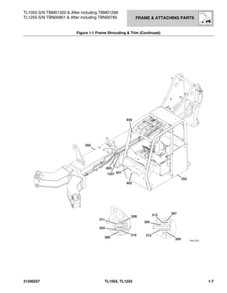 Caterpillar cat tl1055 tl1255 telehandler parts catalogue manual (sn ...