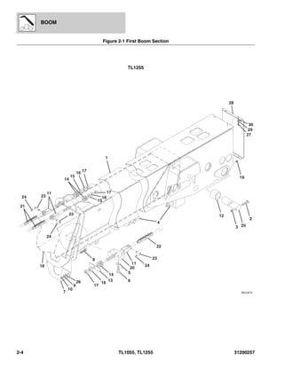 Caterpillar cat tl1055 tl1255 telehandler parts catalogue manual (sn ...
