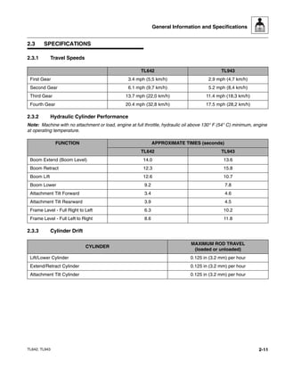 Caterpillar cat tl642 tl943 telehandler service repair manual (sn ...