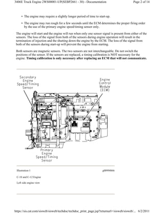 Caterpillar engine speed timing sensor circuit test | PDF