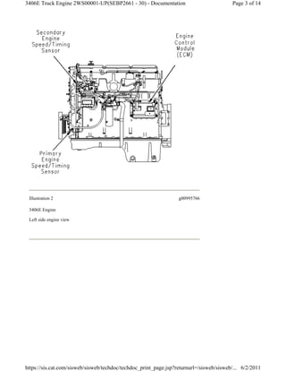 Caterpillar engine speed timing sensor circuit test | PDF