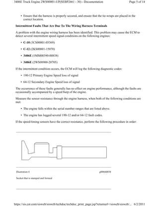 Caterpillar engine speed timing sensor circuit test | PDF