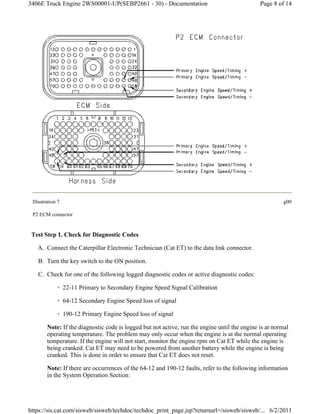 Caterpillar engine speed timing sensor circuit test | PDF