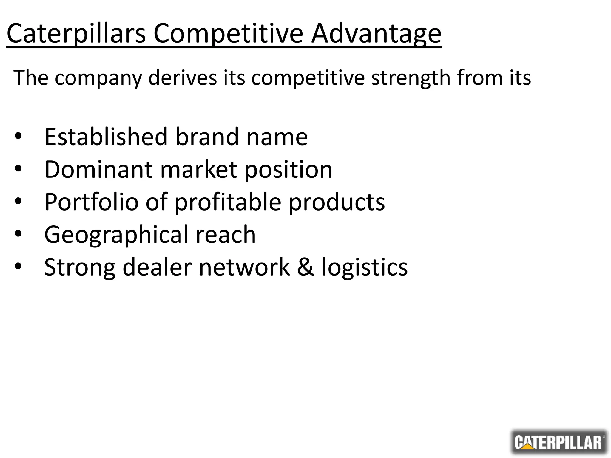 Caterpillar inc strategy | PPTX