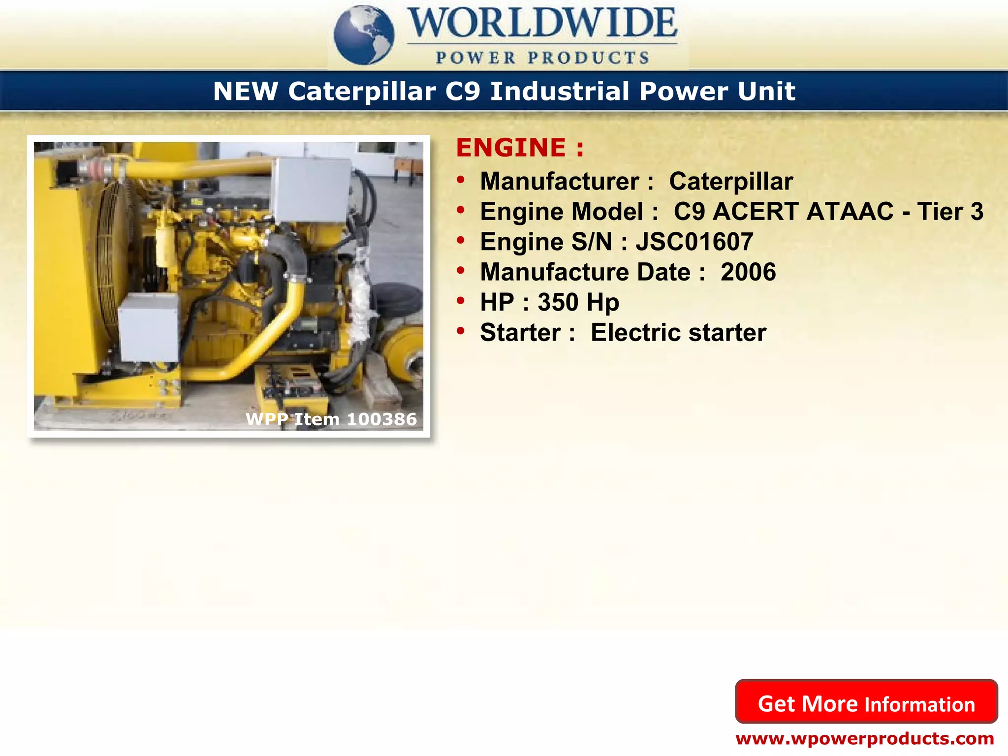 Caterpillar industrial diesel engines august 2011 | PPT