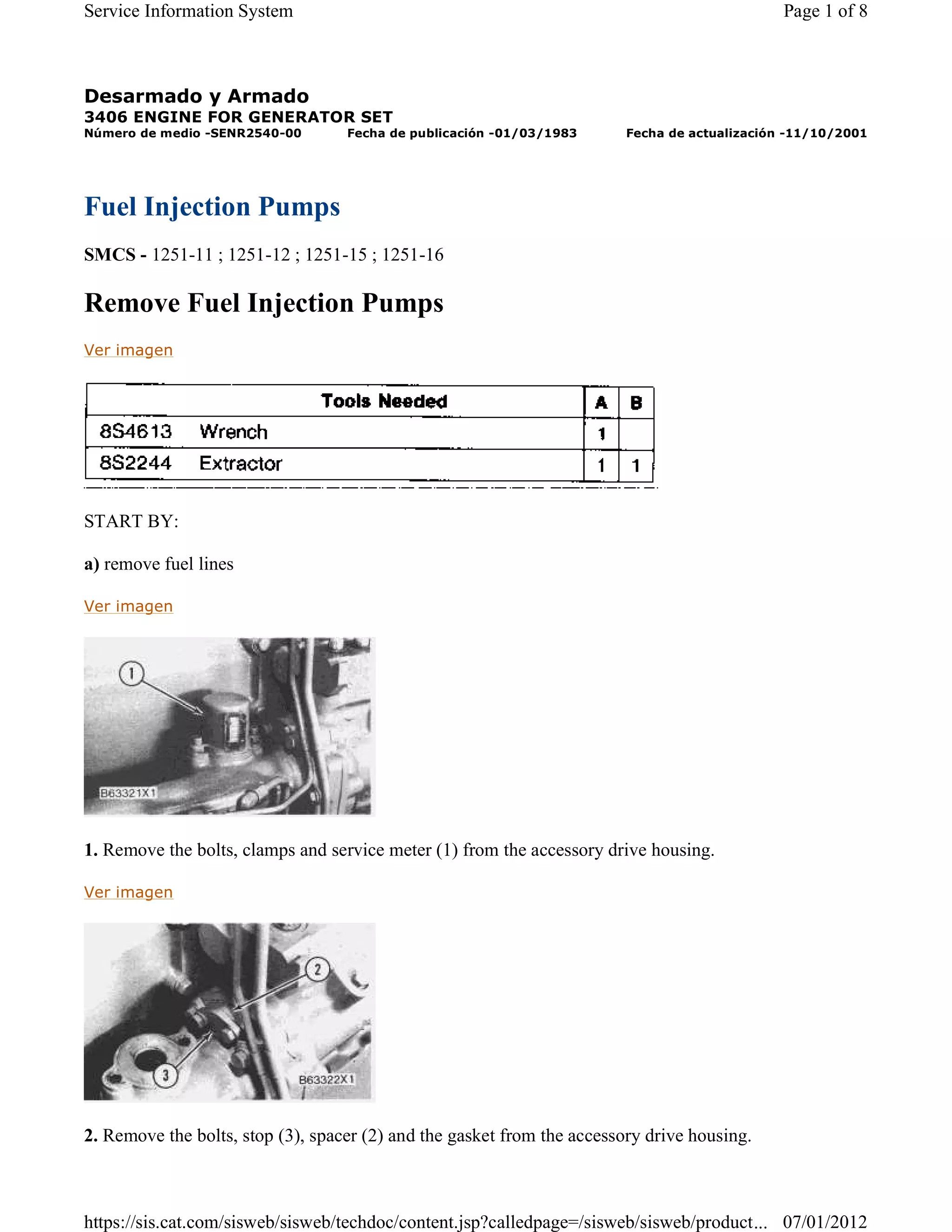 Caterpillar injection+pump+cat+3406 | PDF