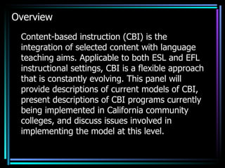 CBI at the Comunity College: Is it Feasible? | PPT | Education industry ...