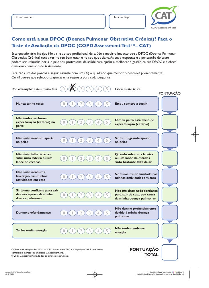 COPD Assement Test - CAT test