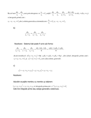 Cateva sisteme de ecuatii rezolvate | DOC