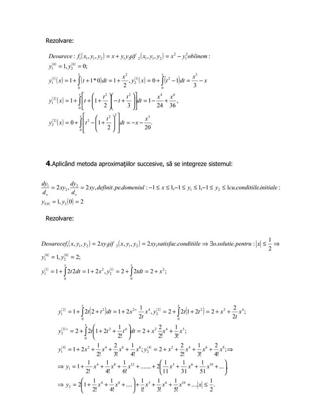 Cateva sisteme de ecuatii rezolvate | DOC