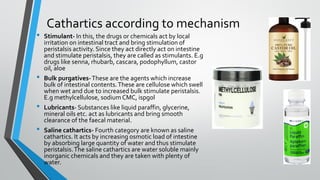 CATHARTICS Cathartic mechanism preparation uses etc. | PDF
