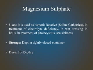 Understanding Cathartics in Pharmaceutical Inorganic Chemistry | PDF