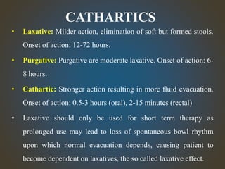 Understanding Cathartics in Pharmaceutical Inorganic Chemistry | PDF