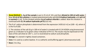 Cathartics( Sodium Phosphate, Magnesium carbonate, Magnesium hydroxide ...