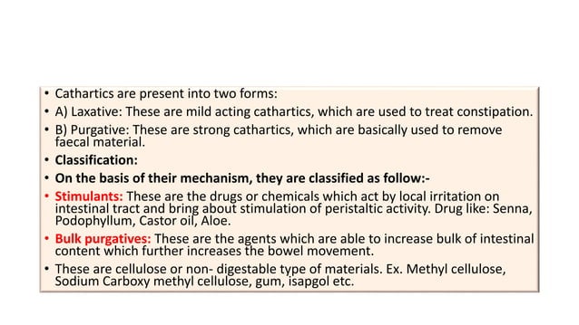 Cathartics( Sodium Phosphate, Magnesium carbonate, Magnesium hydroxide ...