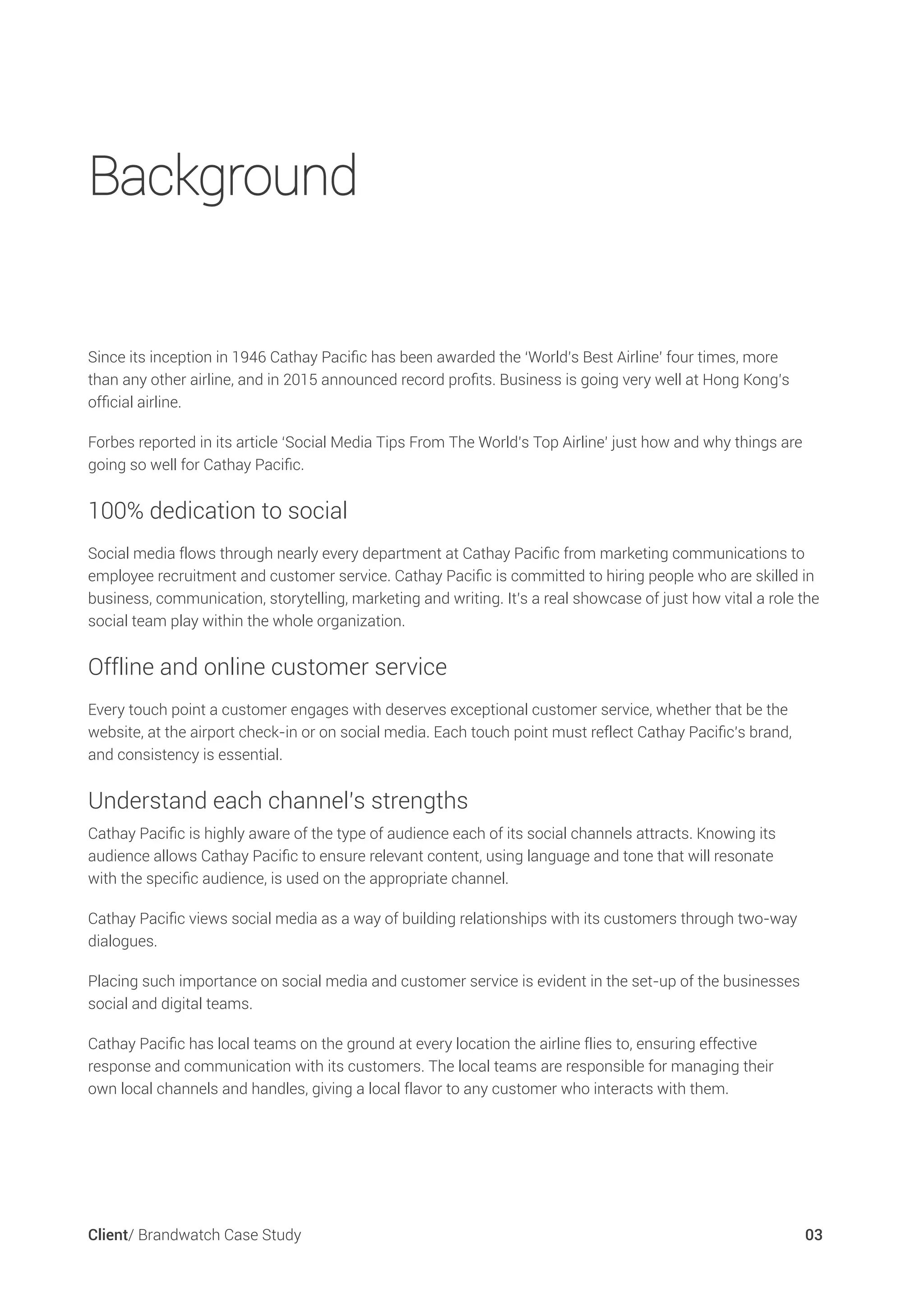 Cathay Pacific - Case Study | PDF