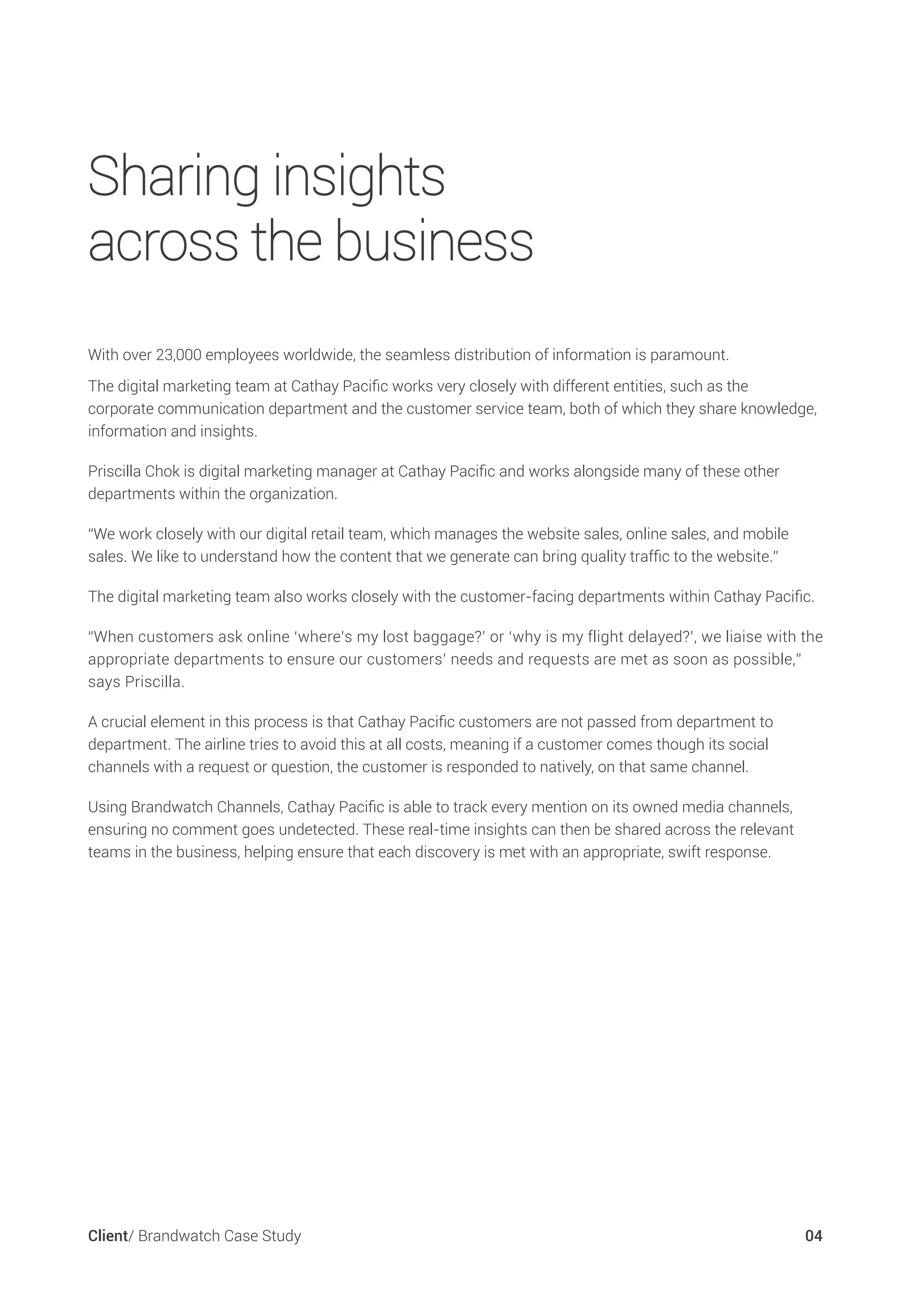 Cathay Pacific - Case Study | PDF