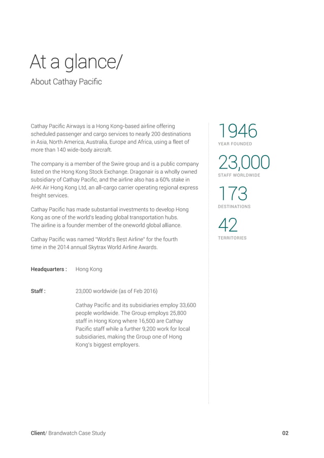 Cathay Pacific - Case Study | PDF
