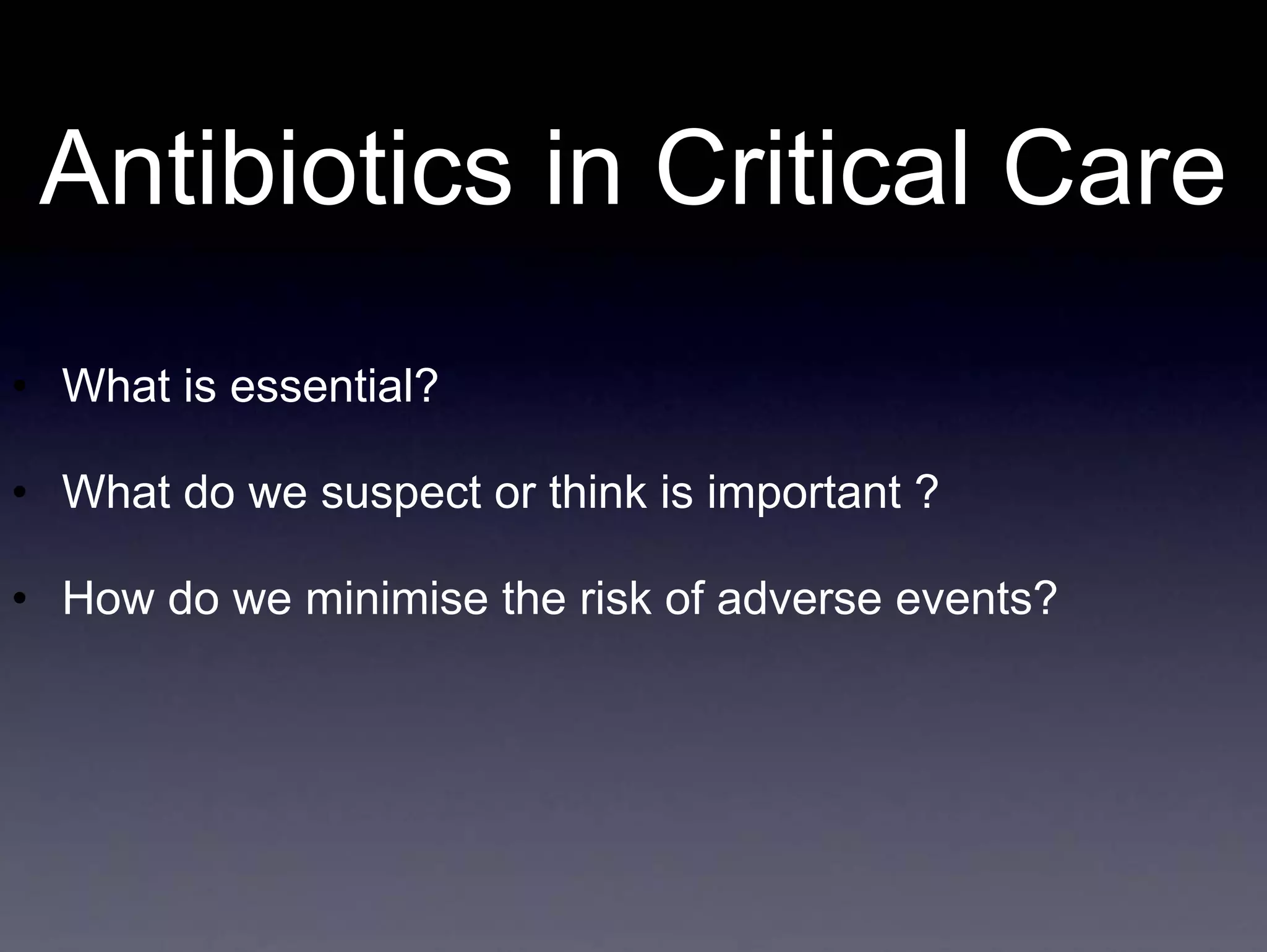 Antibiotic Dosing in critical care Catherine mc kenzie | PDF