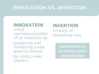 MARKETING FOR INNOVATION, INNOVATION, PART 2 OF 3 | PPT