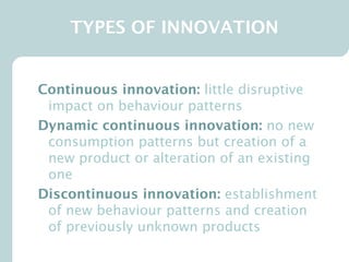 MARKETING FOR INNOVATION, INNOVATION, PART 2 OF 3 | PPT