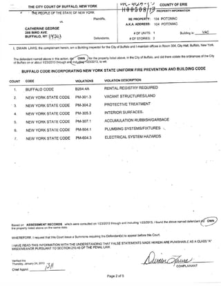 Catherine George housing court documents | PDF