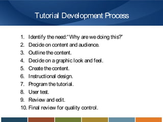 Plan and produce the information literacy tutorial @ your library ...