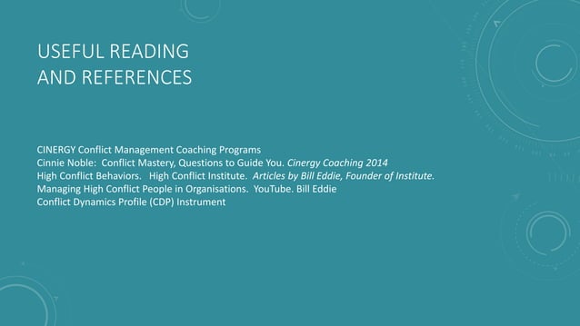 Catherine powell resolut inst conflict coaching | PPT