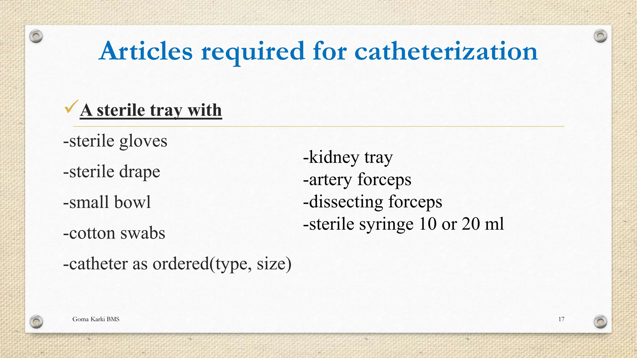 Urinary Catheterization(Definition, indication, types, procedure).pptx