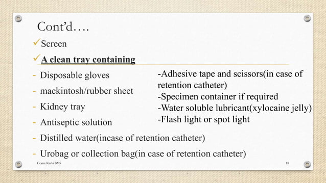 Urinary Catheterization(Definition, indication, types, procedure).pptx ...
