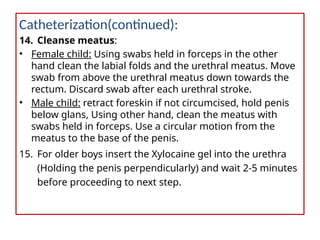 Catheterization Procedure for Childs and Adults | PPTX